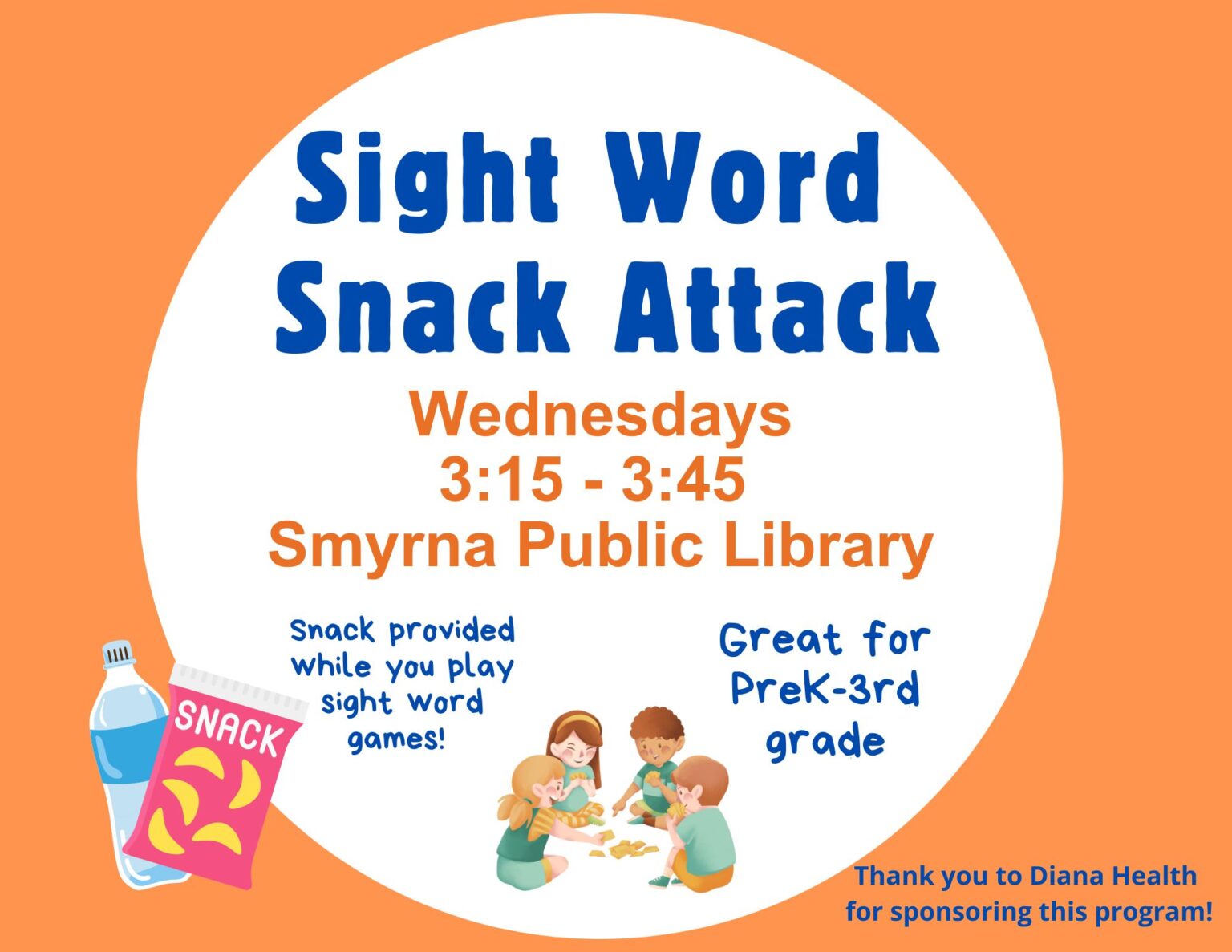 Sight Word Snack Attack at Smyrna Public Library – RCLS+