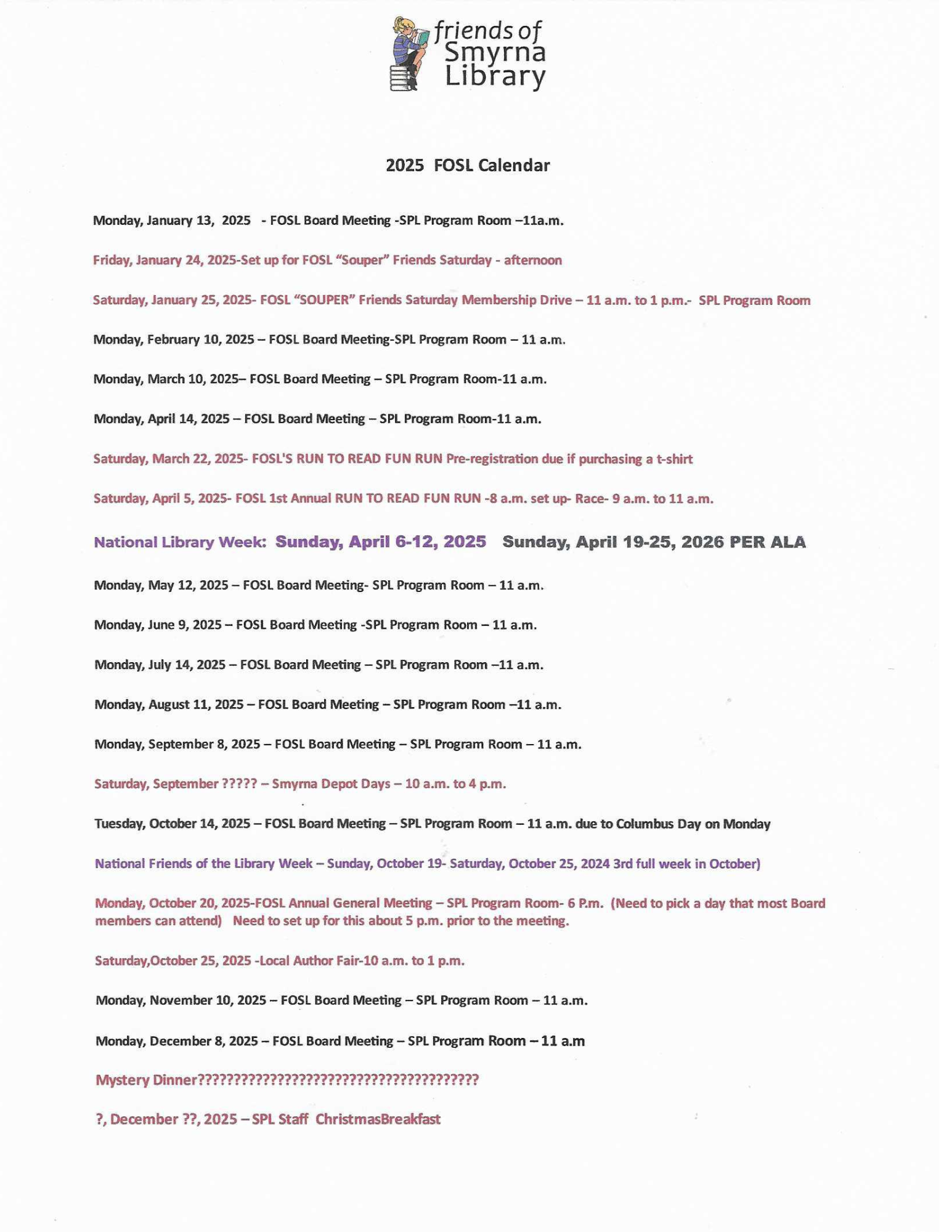 Friends of Smyrna Library – RCLS+